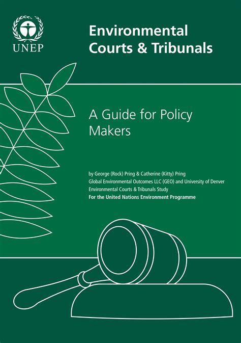 Environmental Courts And Tribunals A Guide For Policymakers Unep