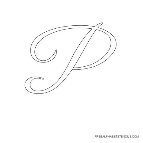 Cursive Letter Stencils Printable