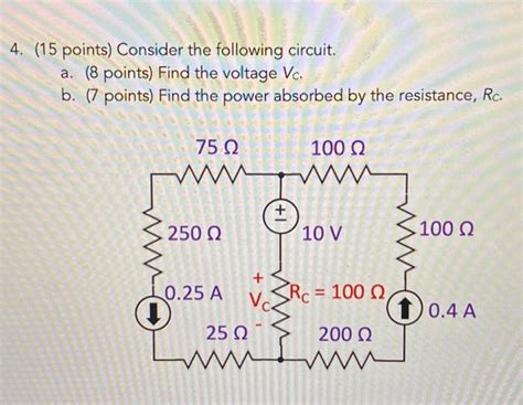 Solved 4 15 Points Consider The Following Circuit A 8 Chegg