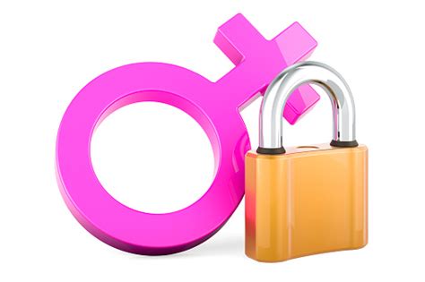 자물쇠가 달린 여성 성별 기호는 여성 개념을 보호합니다 3d 렌더링 0명에 대한 스톡 사진 및 기타 이미지 0명 3차원 형태 개념 Istock