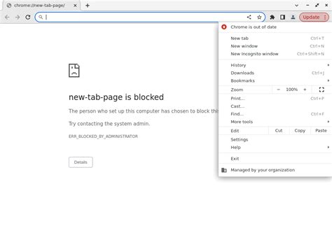 how to hide update button under ubuntu r chrome