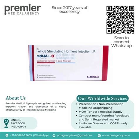 Follicle Stimulating Hormone Gonal F 300 Iu Injection Packaging Size