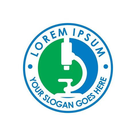 Microscope And Laboratory Logo Vector
