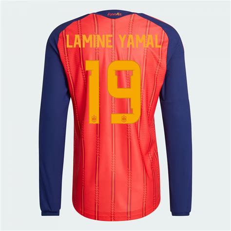Mens Adidas Lamine Yamal Spain Long Sleeve Home Jersey 2026