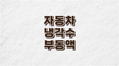 자동차 부동액 냉각수 셀프 교환 교체 비용과 주기 경고등 보충 방법 네이버 블로그 자동차 부동액 냉각수 셀프 교환 교체 비용과 주기 경고등 보충 방법 네이버 블로그