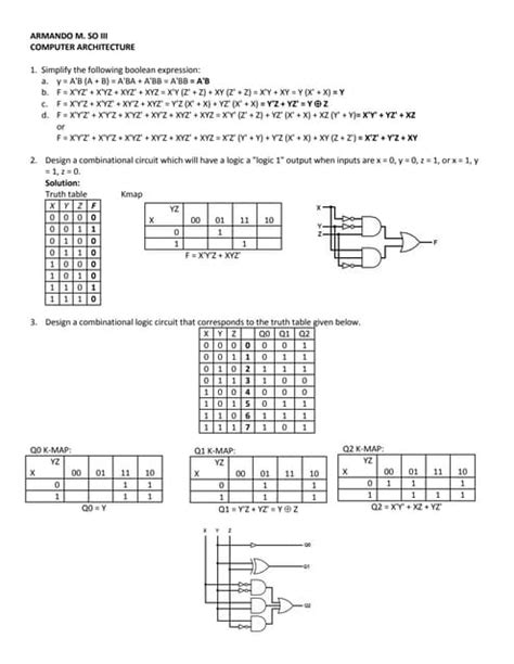 Boolean Algebra Exercises Pdf