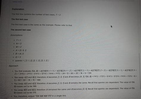 Solved Max Sco Array Queries You Are Given 2 Arrays A And B