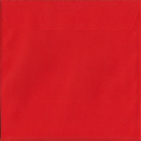 220mm Square Pillar Box Red Envelopes 50 Red Large Square Envelopes