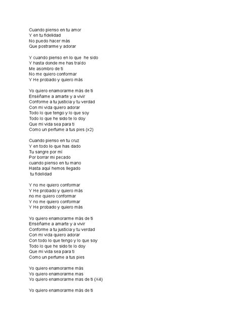 Letra De Perfume A Tus Pies Pdf Religión Y Espiritualidad