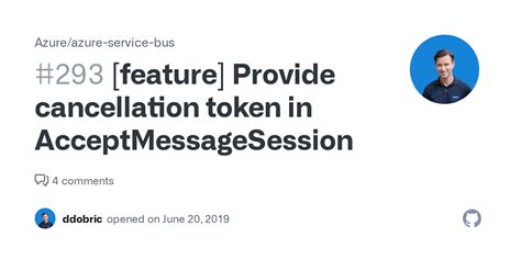 Feature Provide Cancellation Token In Acceptmessagesession · Issue