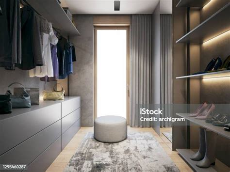 컴퓨터는 탈의실의 이미지를 생성했습니다 아키텍처 시각화 3d 렌더링 붙박이장에 대한 스톡 사진 및 기타 이미지 붙박이장 호화로움 분장실 Istock