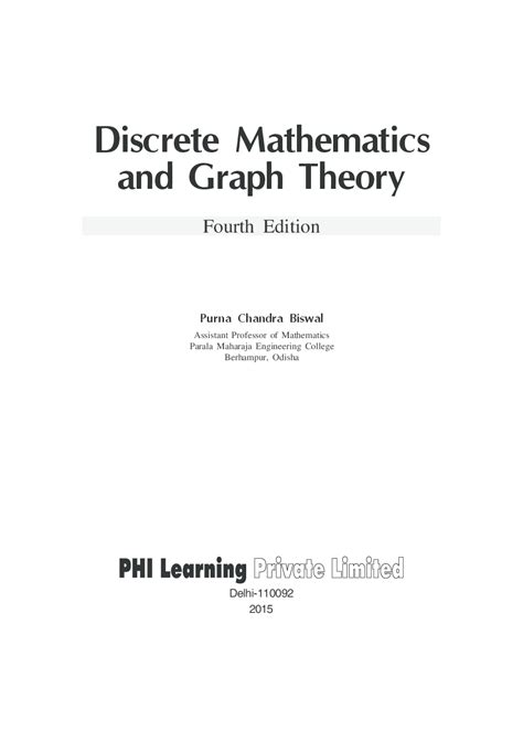 Download Discrete Mathematics And Graph Theory Pdf Online By Purna