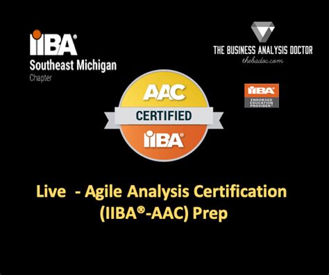 Agile Analysis Certification IIBA AAC Prep Feb Southeast Michigan