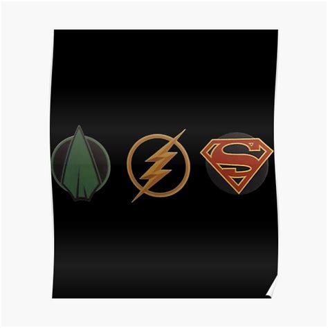 Cw Trinity Symbols Arrowverse Cw Poster For Sale By Qualuxy Redbubble