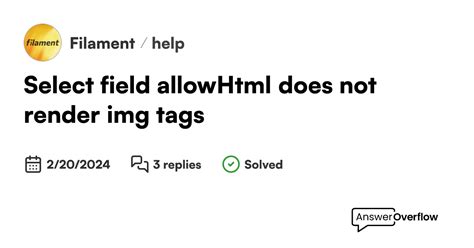 Select Field Allowhtml Does Not Render Tags Filament