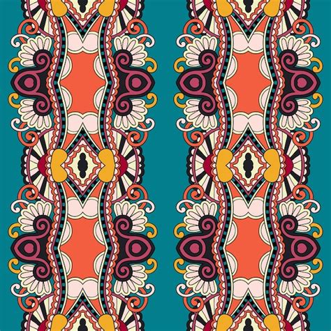 Premium Vector Geometry Vintage Floral Seamless Pattern