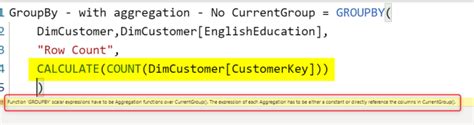 aggregated table in power bi using groupby function in dax radacad