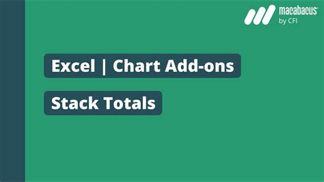 Excel Chart Add Ons Stack Totals Macabacus Youtube