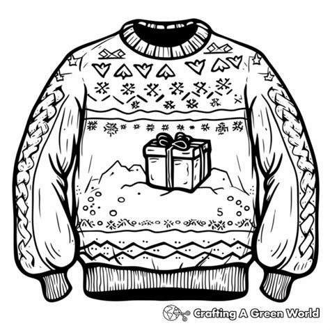 Ugly Sweater Coloring Pages Free And Printable