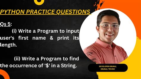 Python Practice Questions Input Name Length And Count Occurrences In