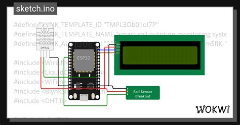 Smart Soil Nutrition Monitoring System Wokwi ESP32 STM32 Arduino Simulator