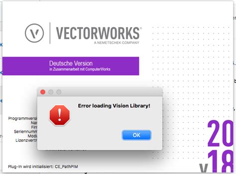 Error Loading Vision Library Vectorworks Vectorworks Forum