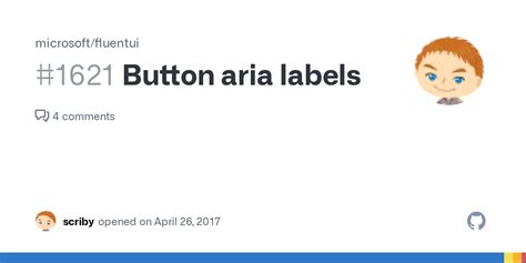 Button Aria Labels · Issue 1621 · Microsoftfluentui · Github