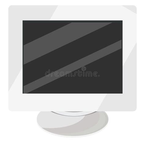 Pc Monitor Icon Stock Vector Illustration Of Silver 261368504