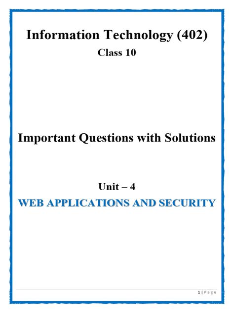 Unit 4 Web Solved Questions Download Free Pdf Internet Access