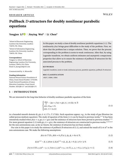Pullback D Mathcal D ‐attractors For Doubly Nonlinear Parabolic