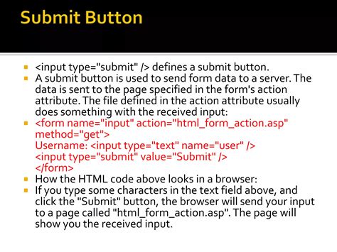 Designing Web Pages Html Forms And Input Ppt