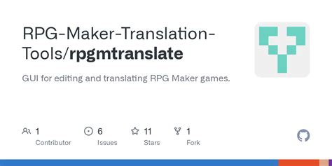 GitHub RPG Maker Translation Tools Rpgmtranslate GUI For Editing And Translating RPG Maker Games