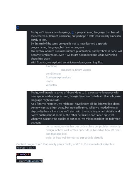 C Lannguage Notes C Today We Ll Learn A New Language C A Programming Language That Has All