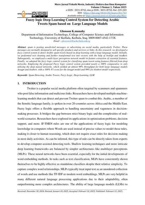 Pdf Fuzzy Logic Deep Learning Control System For Detecting Arabic