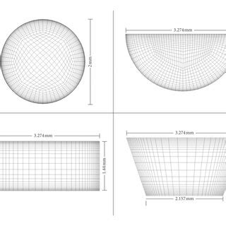 Mesh Model And Geometric Size Of The Cross Section Download Scientific Diagram