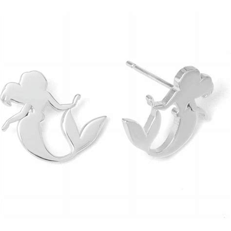 Disney Girlstween Sterling Silver Ariel Stud Earrings