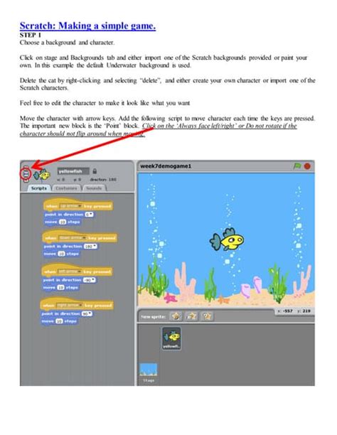 Make A Game In Scratch Docx