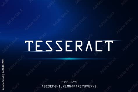 Tesseract Simple Elegant Alphabet Letters Premium Typography
