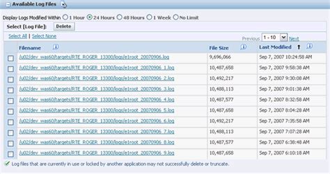 Delete Log Files
