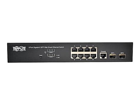Tripp Lite 8 Port Gigabit Ethernet Switch L2 Managed SFP 101001000Mbps 8 X Gigabit Ethernet