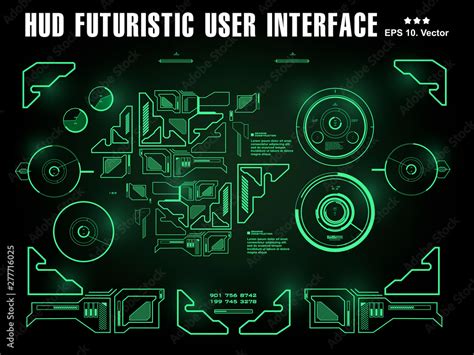 Sci Fi Futuristic Hud Dashboard Display Virtual Reality Technology Screen Stock Vector Adobe Stock