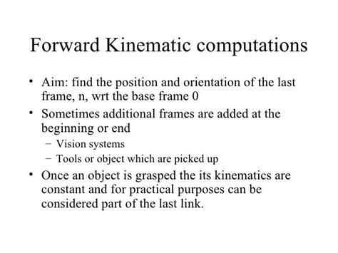 robotics forward and inverse kinematics
