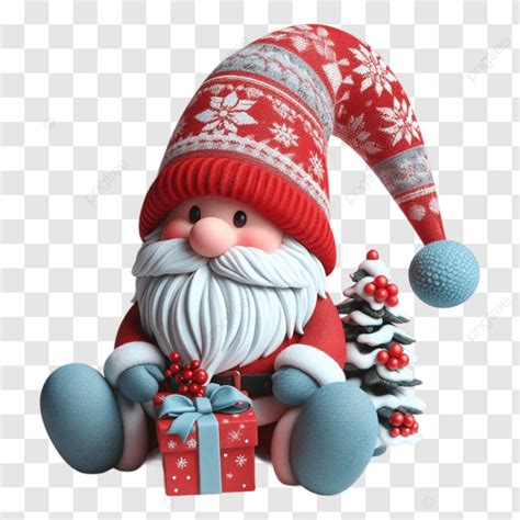 3차원 크리스마스 산타클로스 입는 것 빨간 모자 와 선물 상자 산타 클로스 크리스마스 산타 그놈 Png 일러스트 및 이미지 에 대한 무료 다운로드 Pngtree