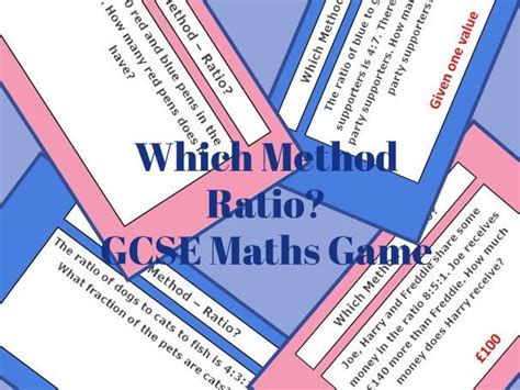 Which Method 4 Gcse Maths Games Activity Revision Teaching Resources