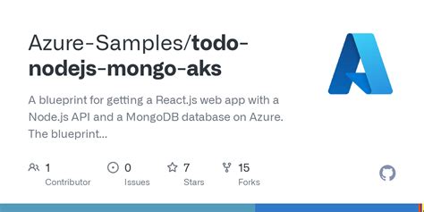 GitHub Azure Samples Todo Nodejs Mongo Aks A Blueprint For Getting A React Js Web App With A