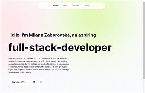 Github M1lanazportfolio Site 👤 My Portfolio Website