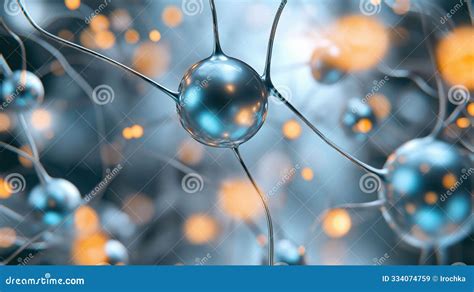 Neural Symphony Glowing Connections Of Cells And Synaptic Activity Stock Image Image Of