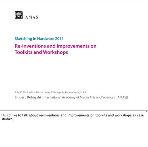 Sketching In Hardware 2011 Ppt