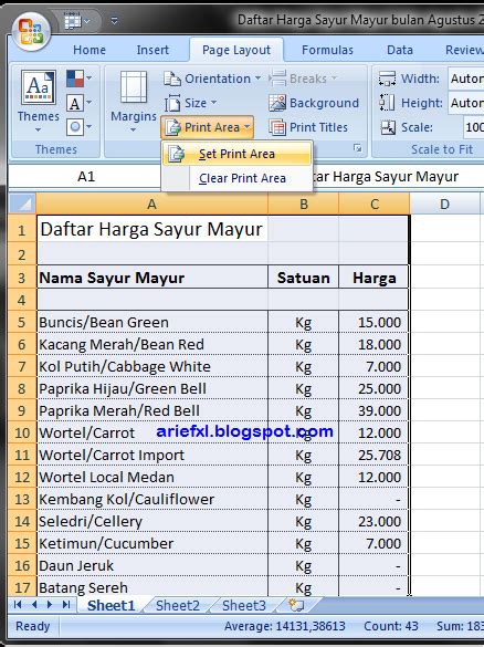 Various Of Excel Mencetak File Excel