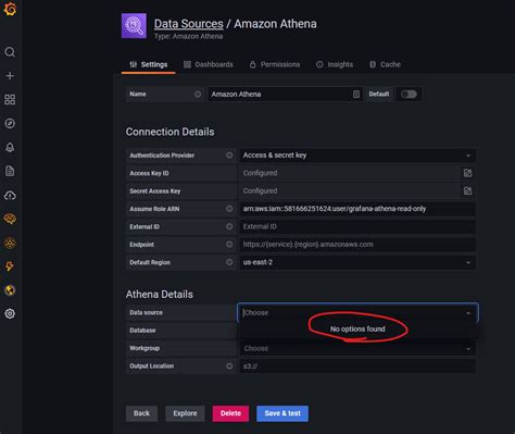 Grafana Not Retrieving Data Source In Aws Athena Grafana